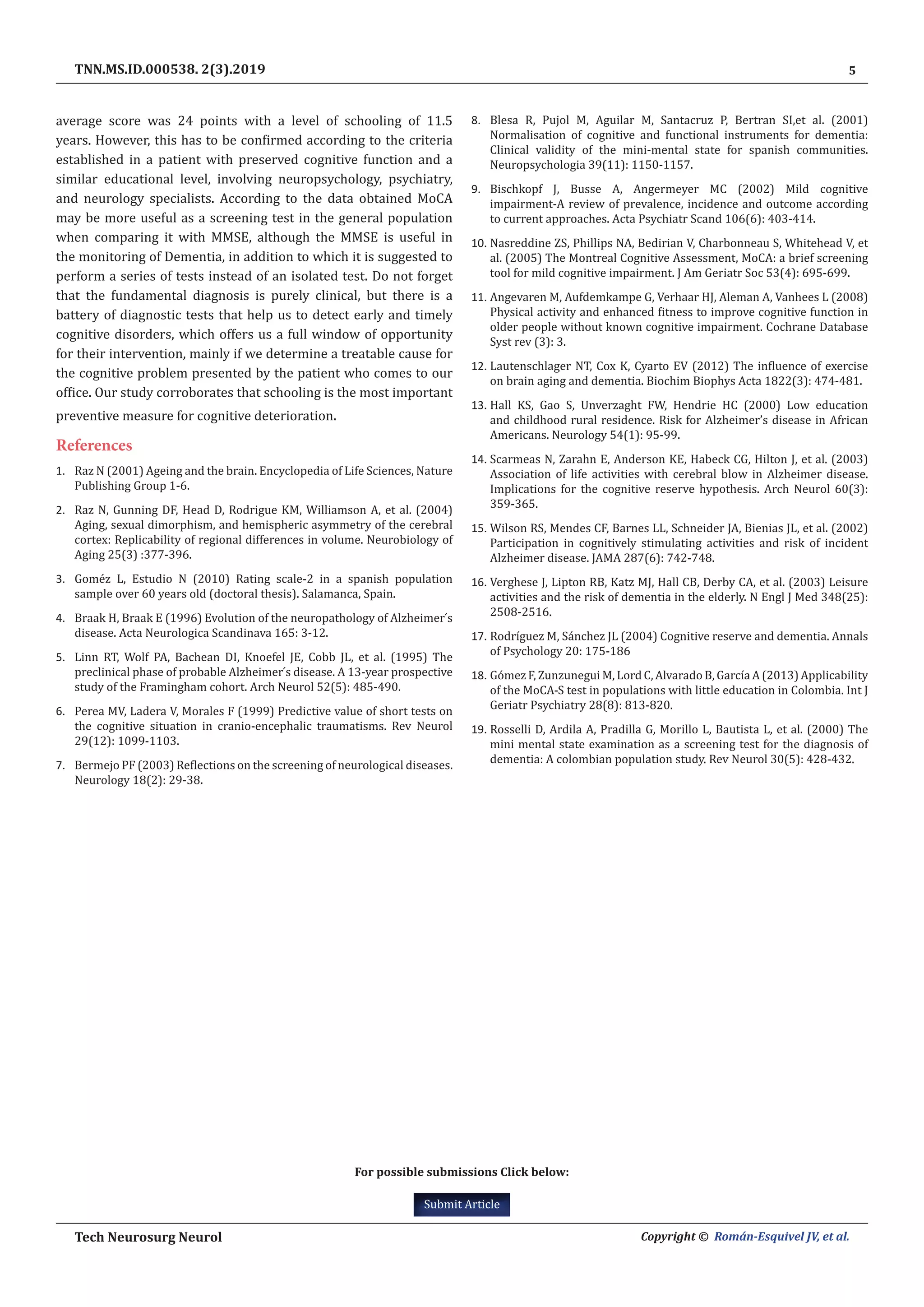 Comparison of Montreal Cognitive Assessment (Moca) and Mini-Mental ...
