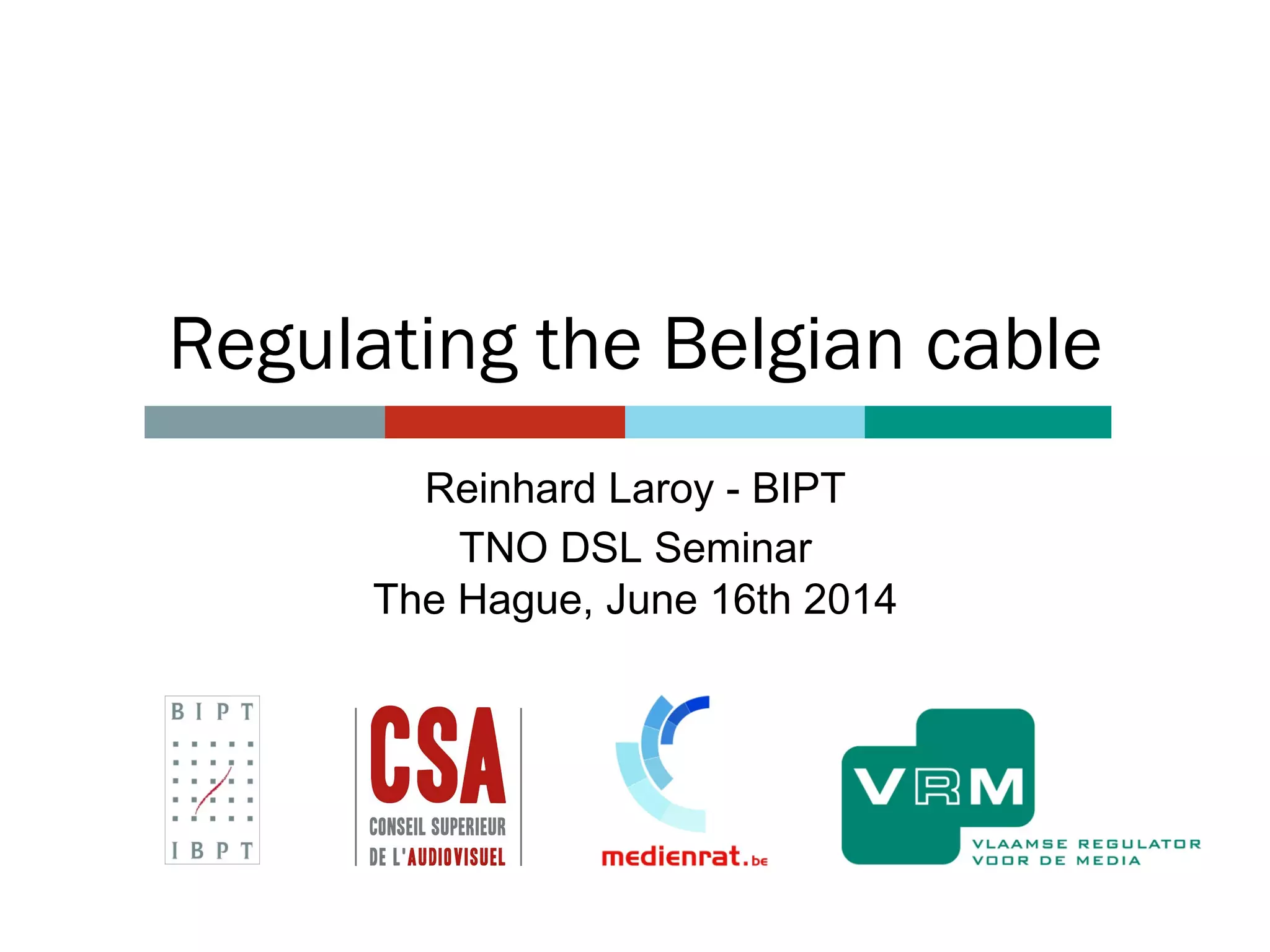 Cable regulation in Belgium | PDF
