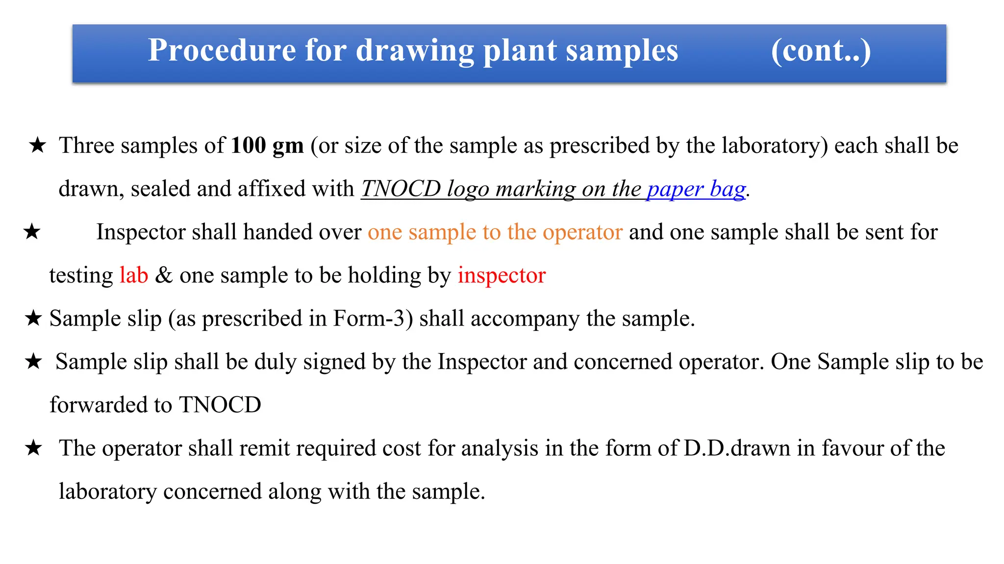 Organic farm- Sampling Procedures adopted for soil,water, plant ...