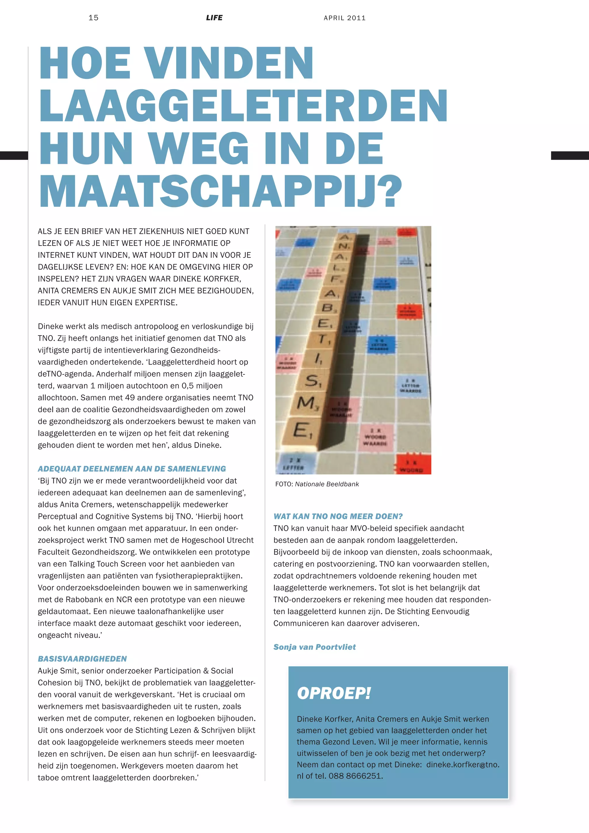 TNO - publicaties in diverse uitgaven | PDF