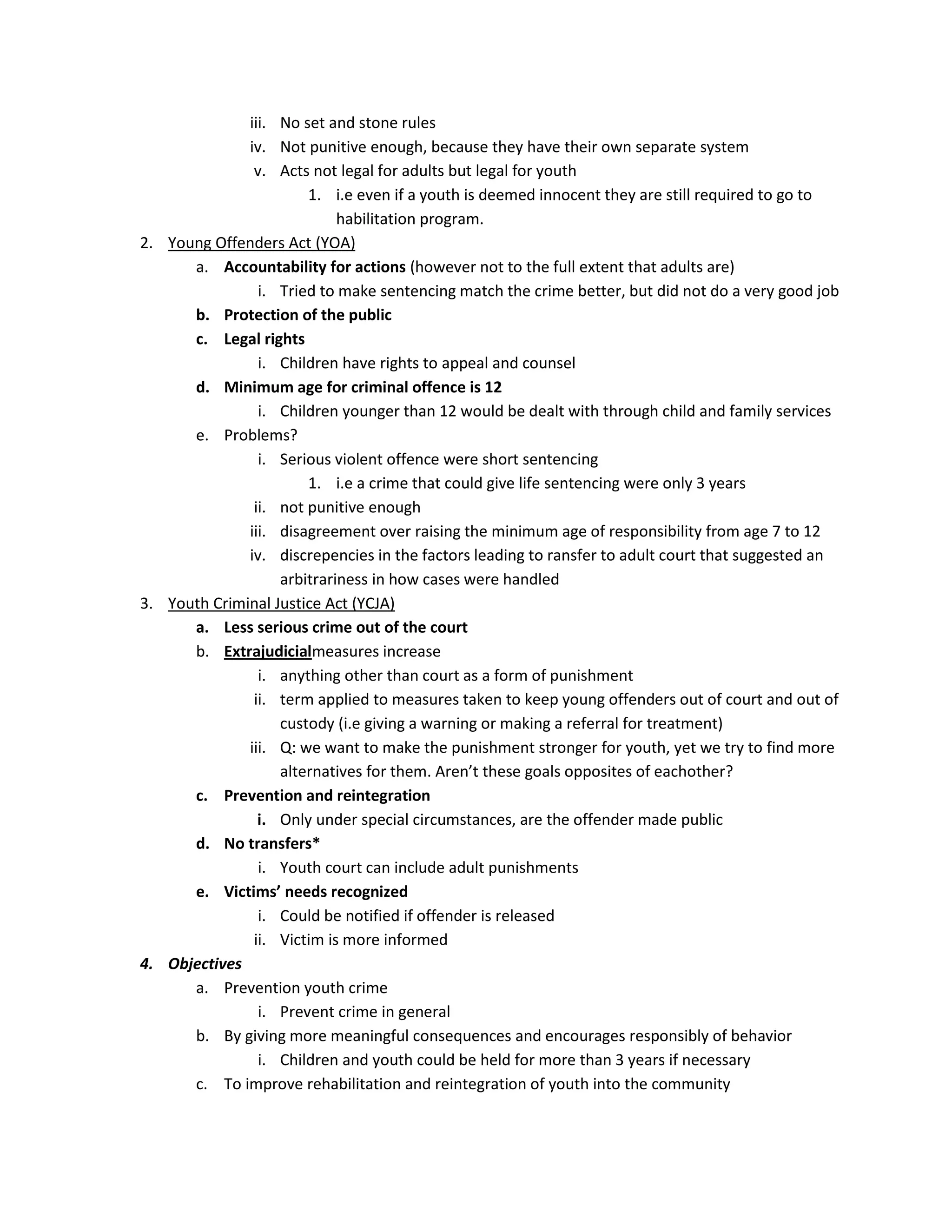 Assessment and Treatment of Young Offenders Lecture Notes | DOCX