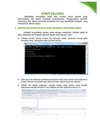 Simpleslides, Media Presentasi ConTeXt | PDF