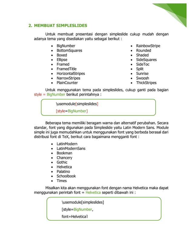 Simpleslides, Media Presentasi ConTeXt | PDF