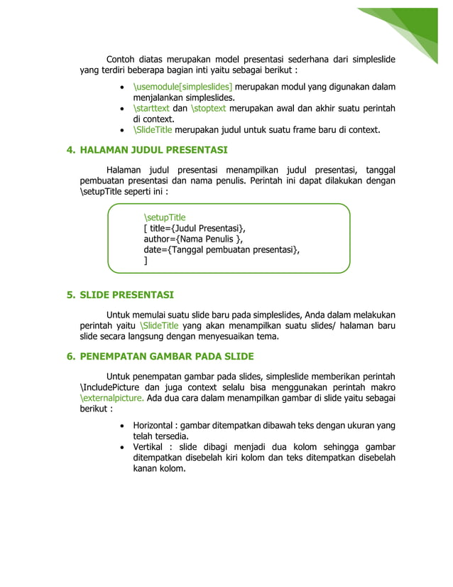 Simpleslides, Media Presentasi ConTeXt | PDF