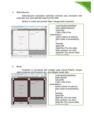 Simpleslides, Media Presentasi ConTeXt | PDF