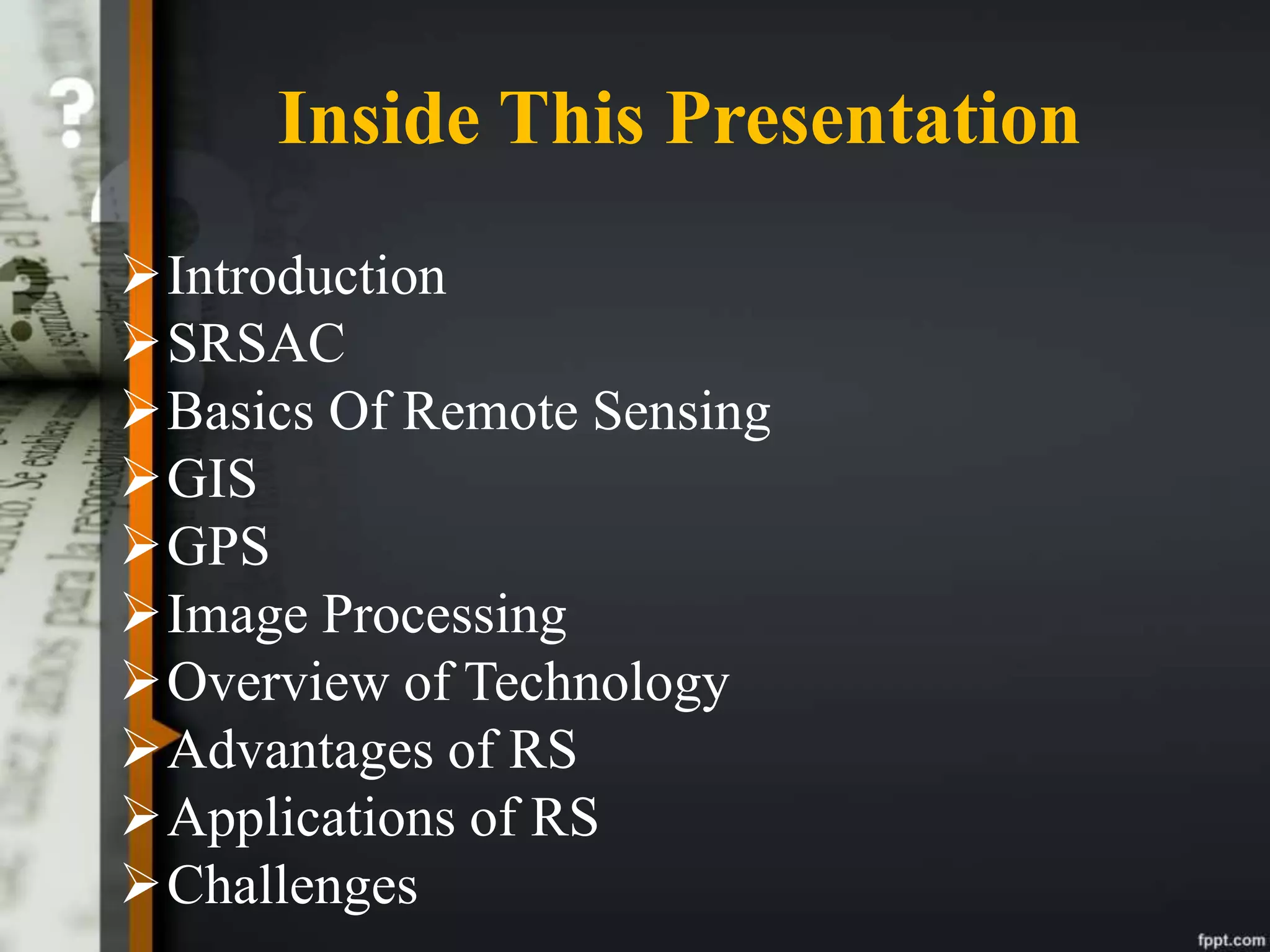 Remote Sensing Ppt Ppt