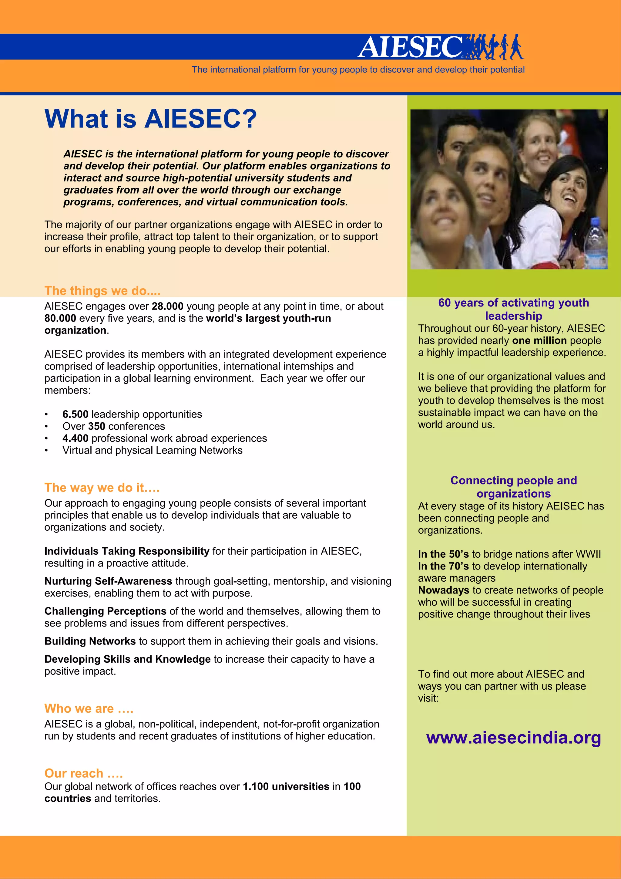 AIESEC Coimbatore Corporate Proposal | PDF