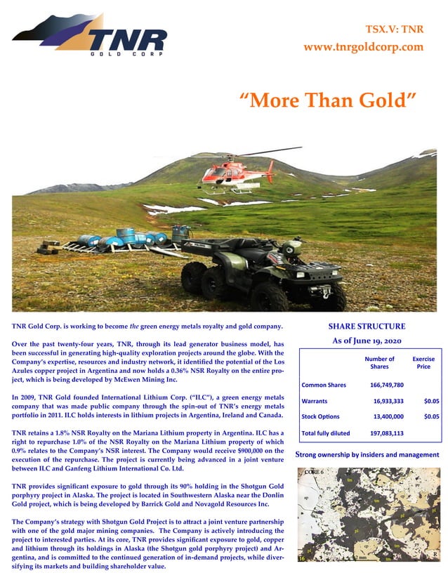 TNR Gold Fact Sheet | PDF