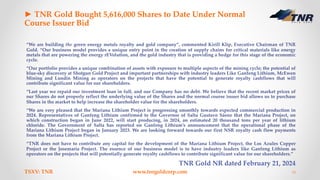 TNR Gold Investor Presentation: Building The Green Energy Metals ...