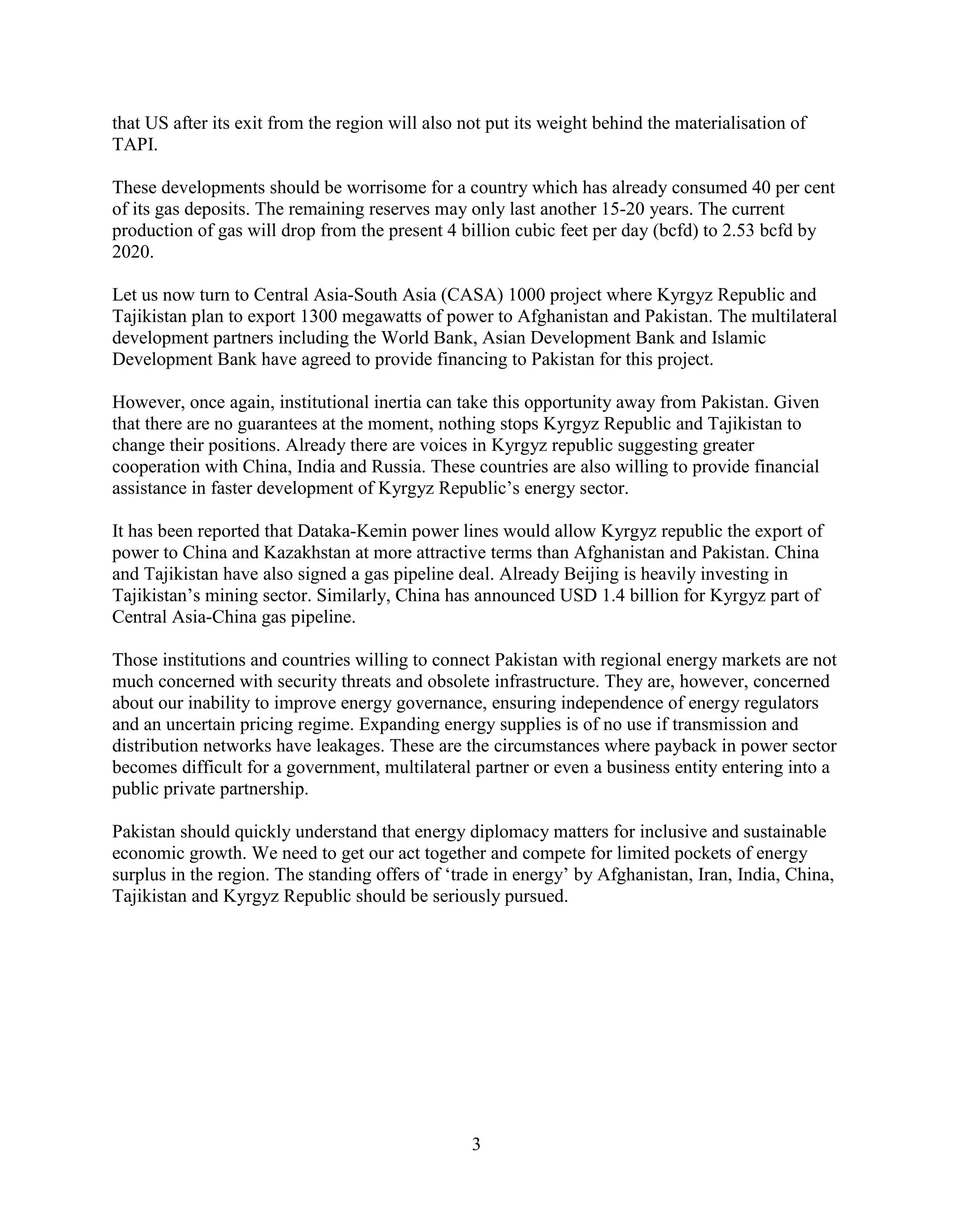 Pakistan and Energy Diplomacy | DOCX