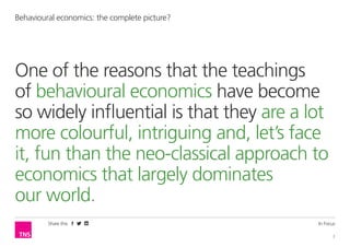 Behavioural economics: the complete picture? | PDF