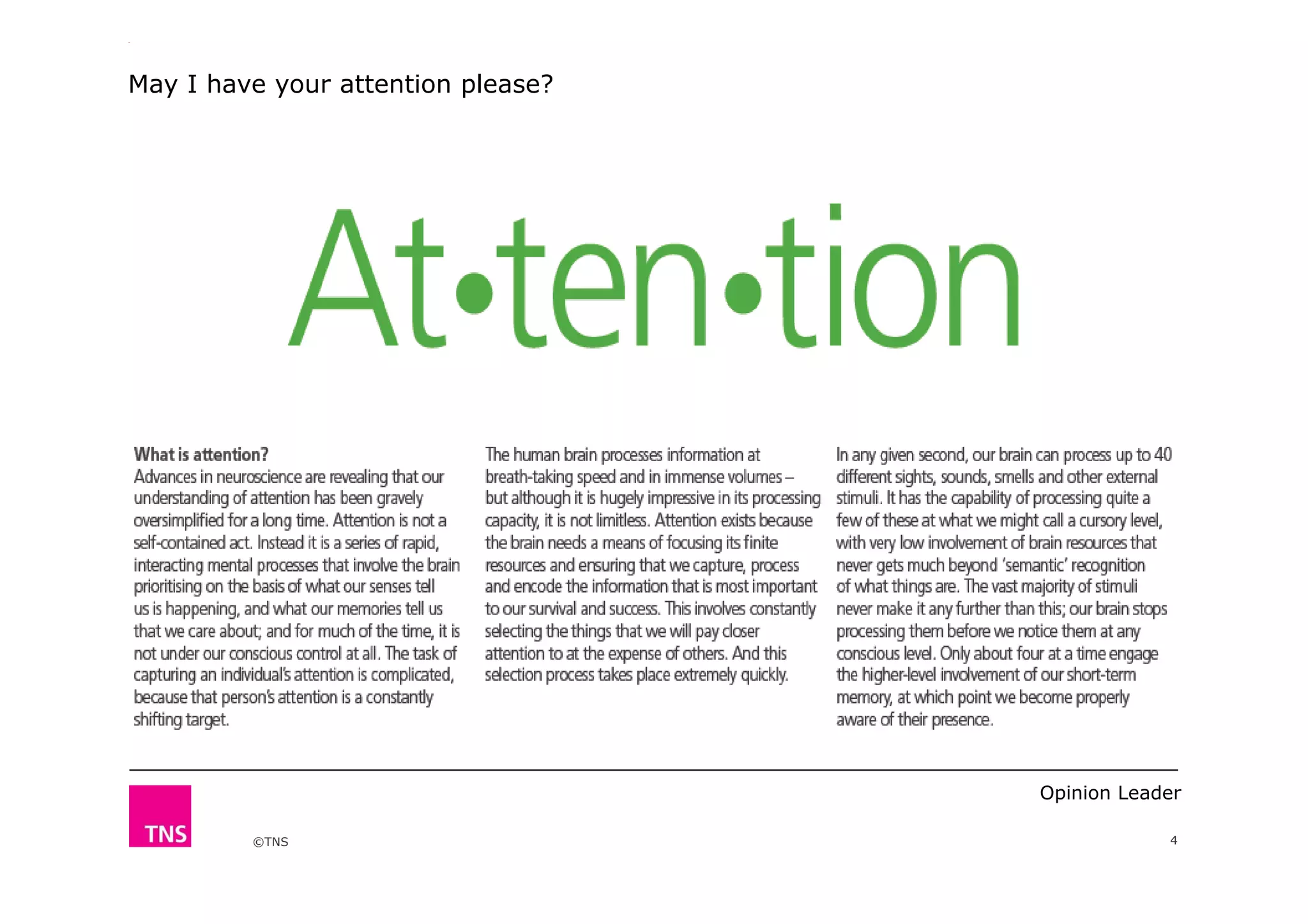 Tns - May I have your attention, please? | PDF