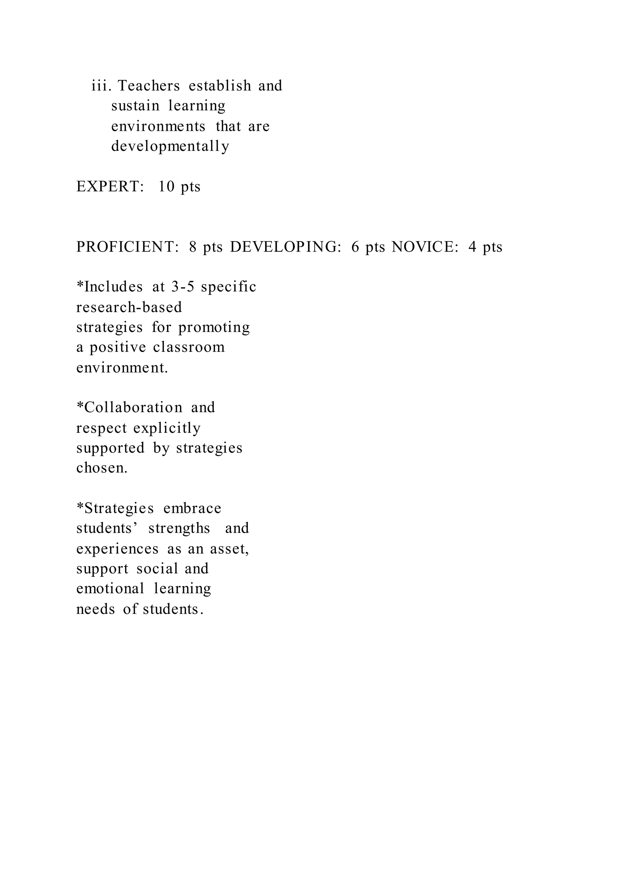 TNT 700.6P The Learning Environment Project Rubric Criteri | DOCX