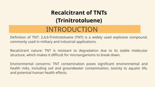 Biodegradation of Recalcitrant TNTs (Trinitrotoluene).pptx