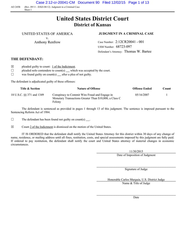 TNT Tony - Iraqi Dinar Guru Scam - Court Sentencing Transcript | PDF