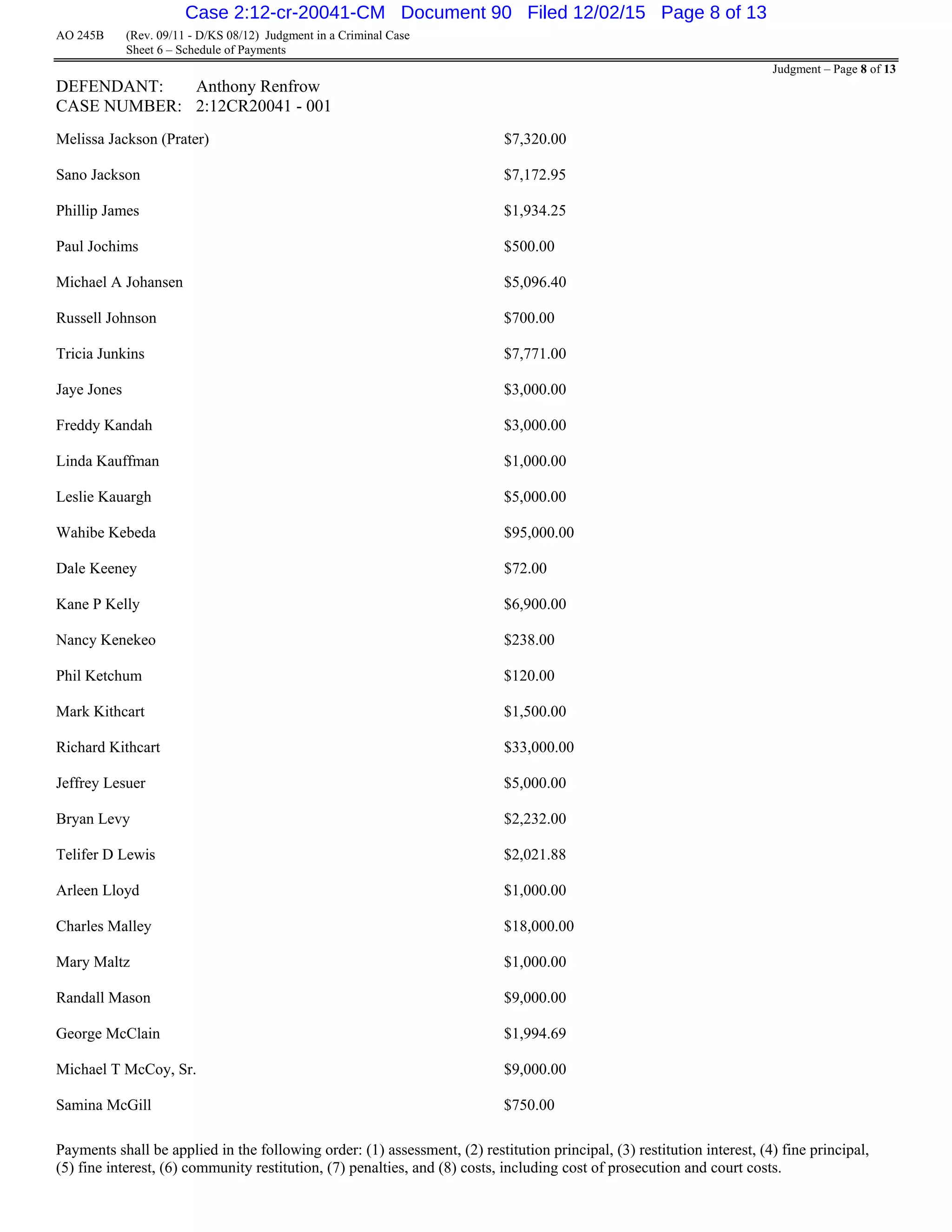 TNT Dinar - TNT Tony Court Sentencing Documents Tony Renfrow 14 Daily ...