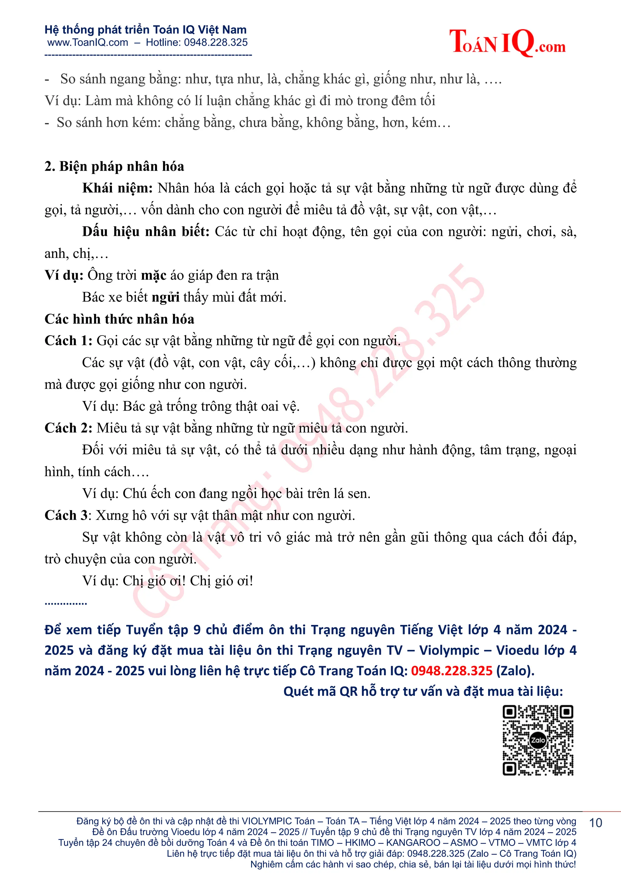 Đề ôn thi Trạng nguyên Tiếng Việt lớp 4 năm 2024 - 2025 | PDF