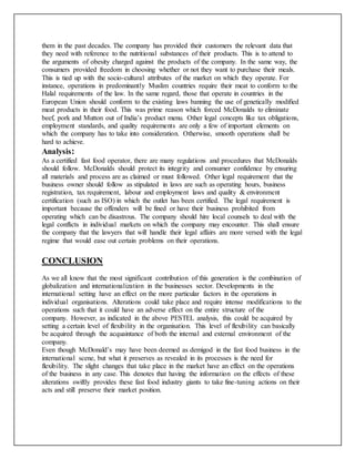 Pestle analysis | DOCX