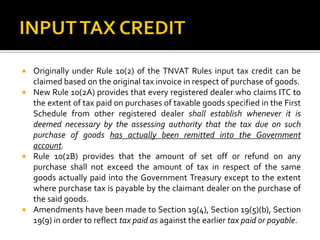 Tnvat recent changes - effective from 29.01.2016