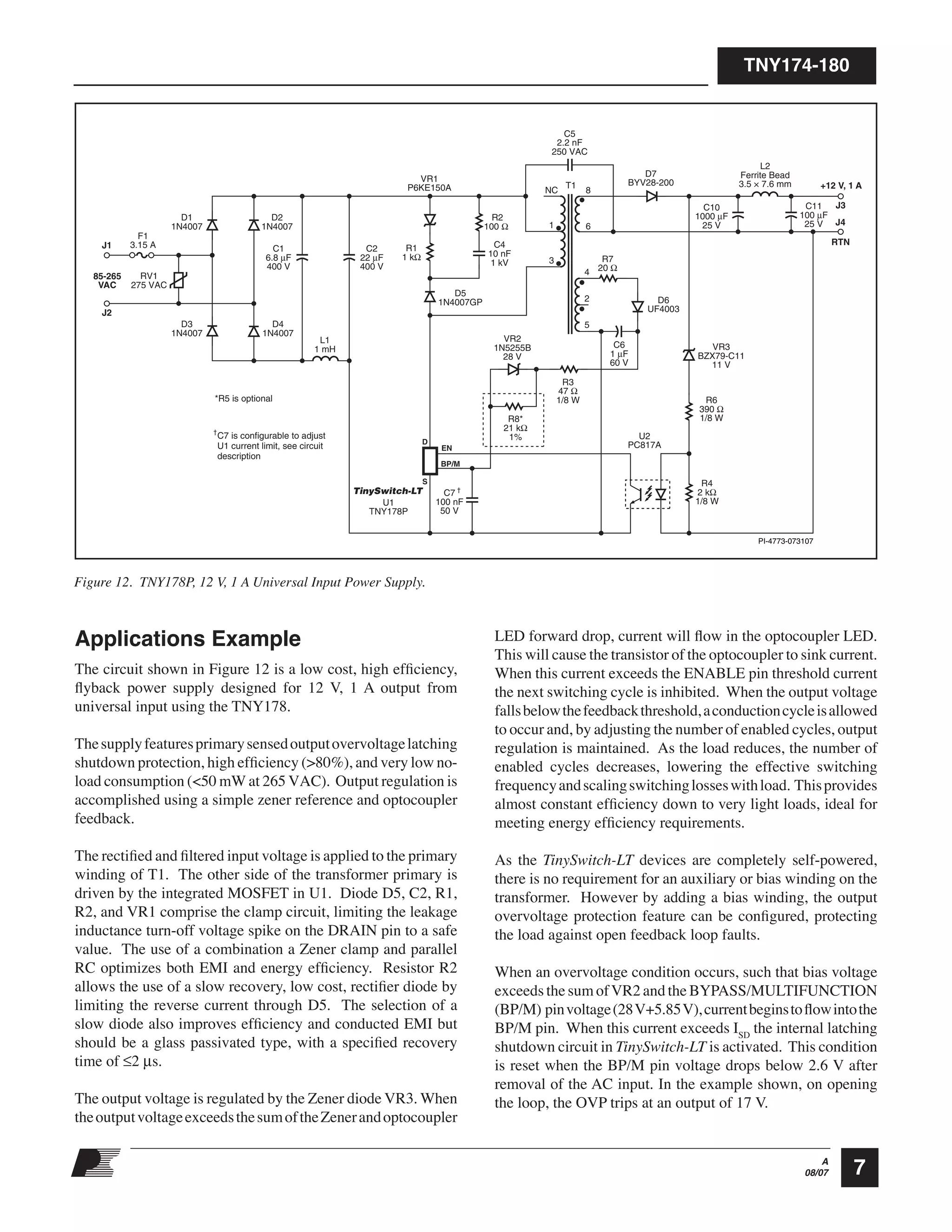Original Power Supply IC TNY176PN DIP-7 New Power Integrations | PDF