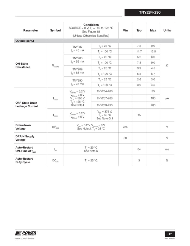 Original Power Supply IC TNY290PG TNY290P TNY290 DIP-7 New Power ...