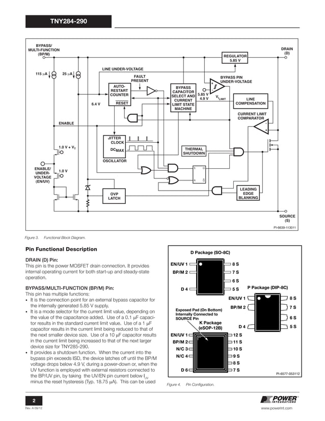 Original Power Supply IC TNY290PG TNY290P TNY290 DIP-7 New Power ...