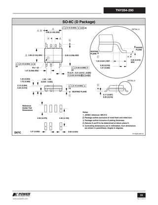 Original Power Supply IC TNY290PG TNY290P TNY290 DIP-7 New Power Integration | PDF