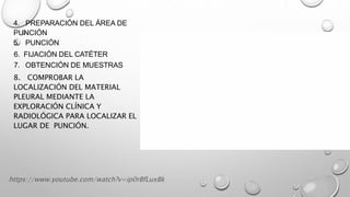 Toracocentesis y Toracotomia | PPTX