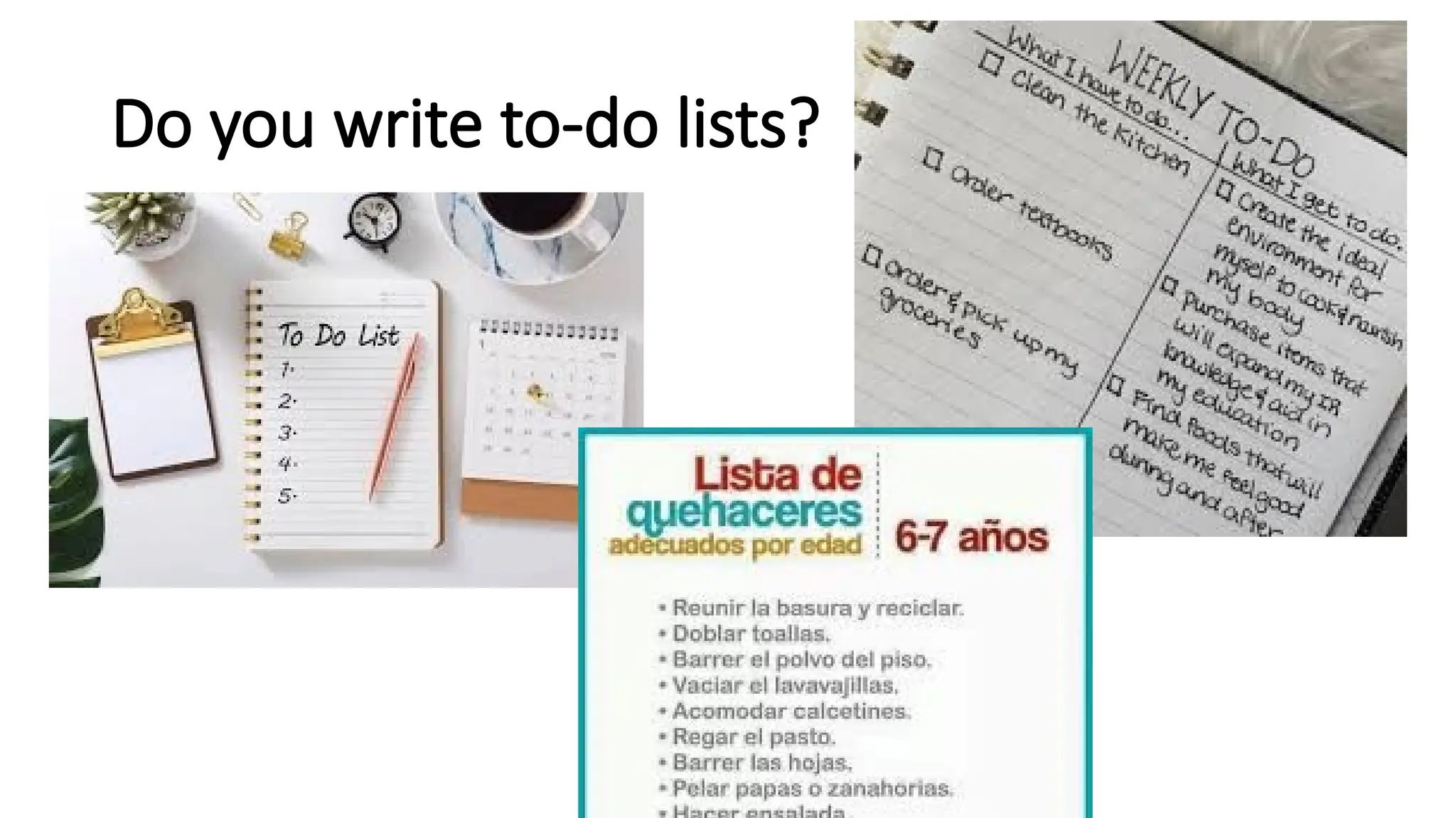 To-do list, list of activities, actions, verbs | PPTX