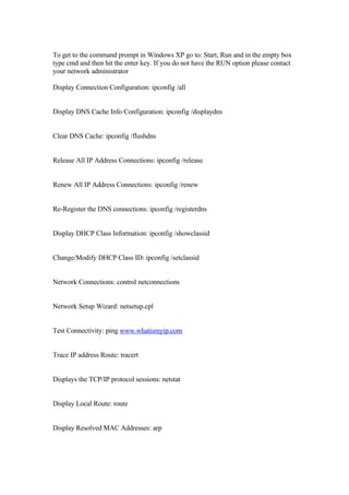 To Get To The Command Prompt In Windows Xp Go To | DOC