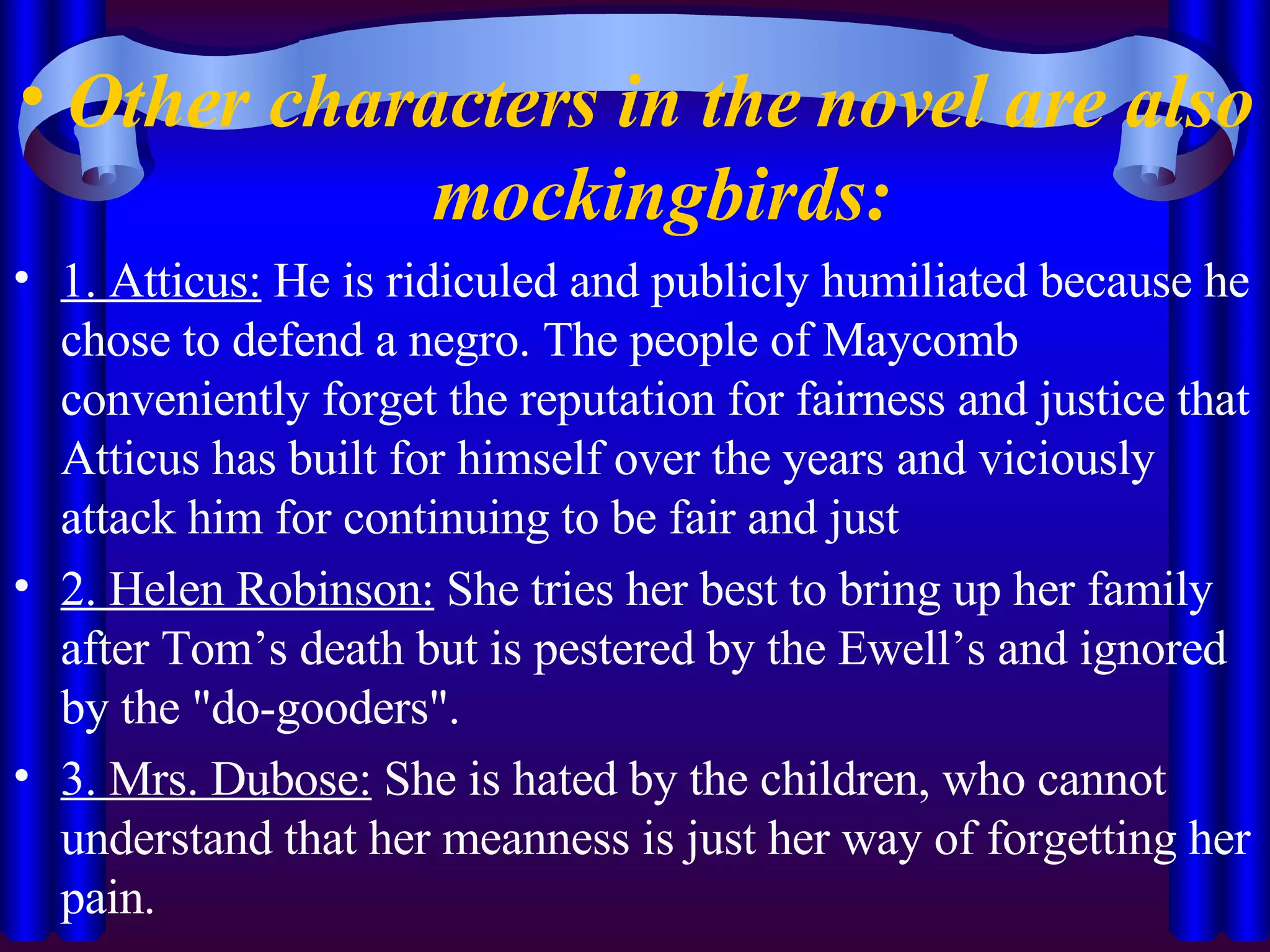 To Kill A Mockingbird Theme, Motifs, Symbols | PPT | Birdwatching ...