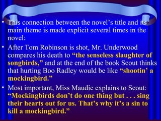 To Kill A Mockingbird Theme, Motifs, Symbols | PPT