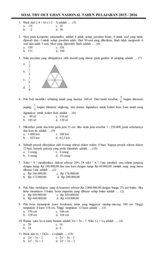 Soal - Soal Ujian Nasional | PDF