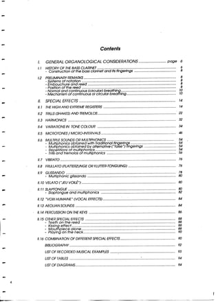 Bok, henri new techniques for the bass clarinet | PDF