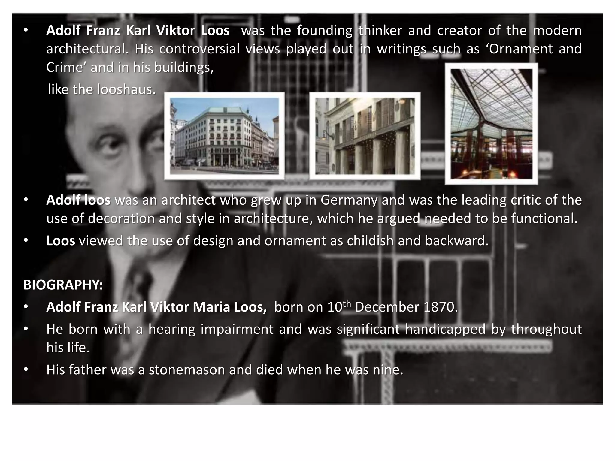Adolf loos | PPTX