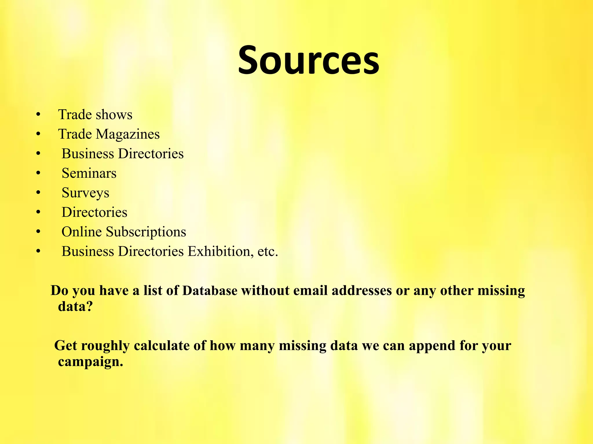 Toad database technology users email leads | PPTX