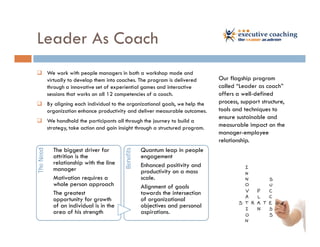 TOA Executive Coaching India Brochure | PPT