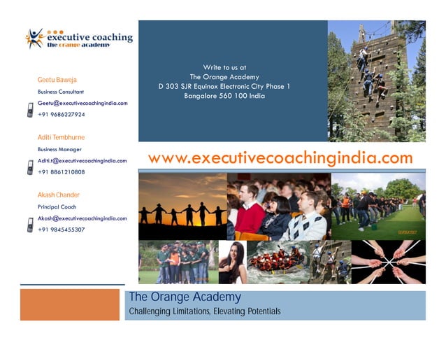 TOA Executive Coaching India Brochure | PPT