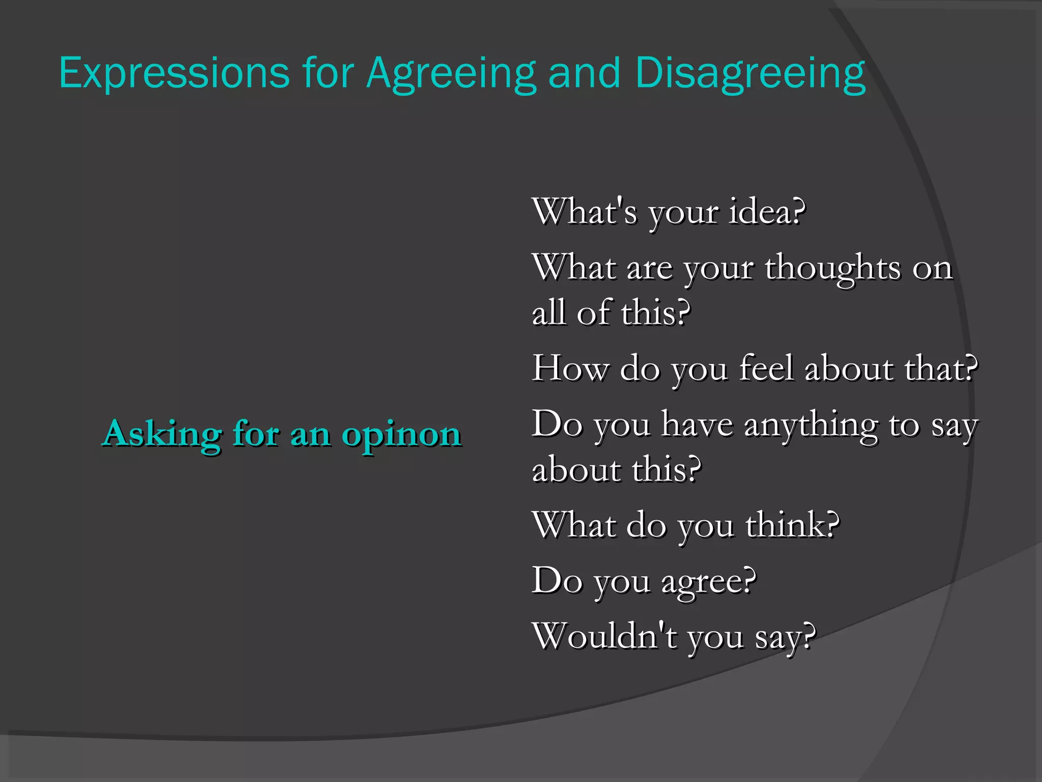 To agree or to disagree | PPT