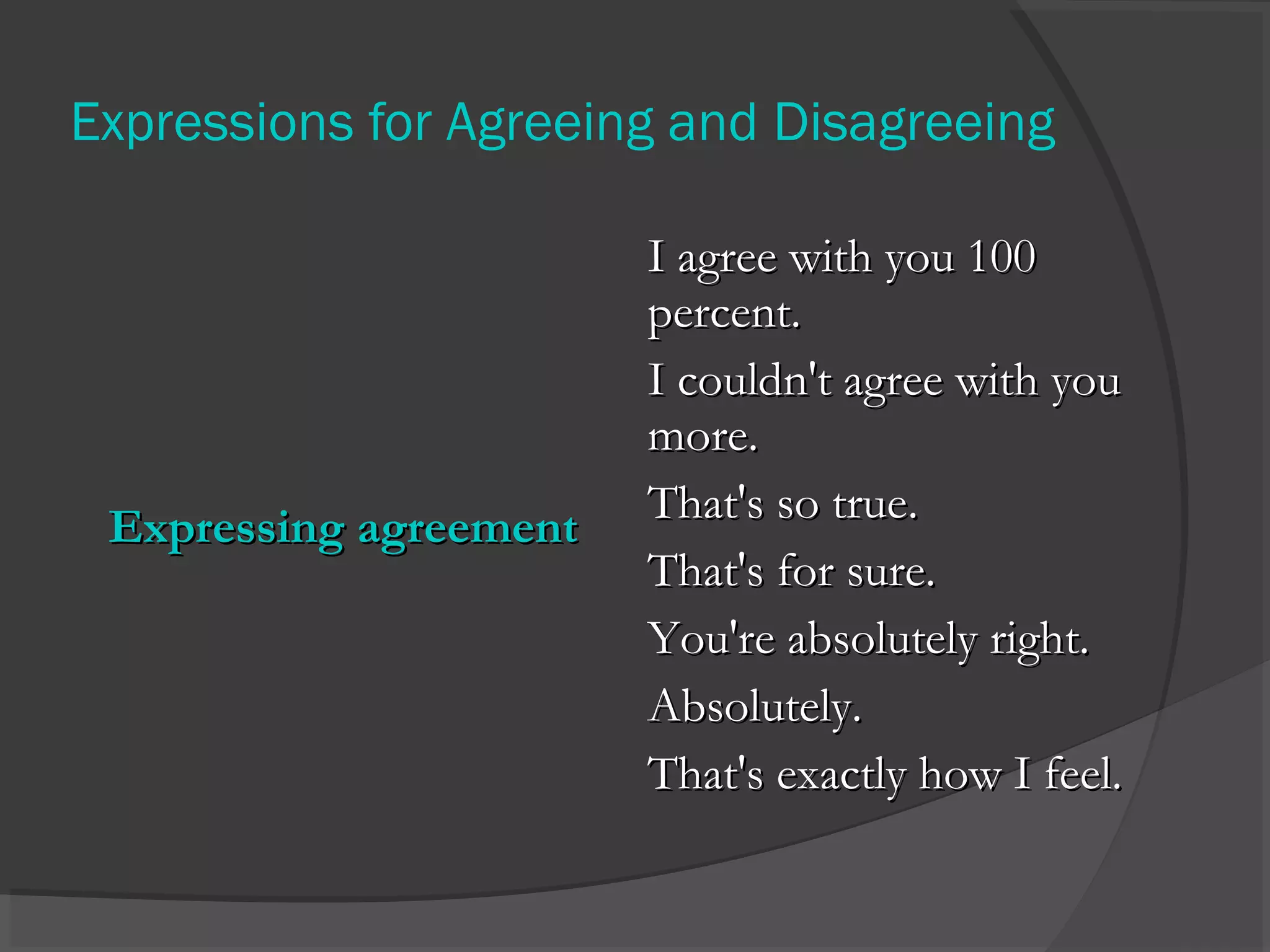 To agree or to disagree | PPT