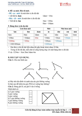 Toan-3-goc-vuong-bang-don-vi-do-do-dai | PDF