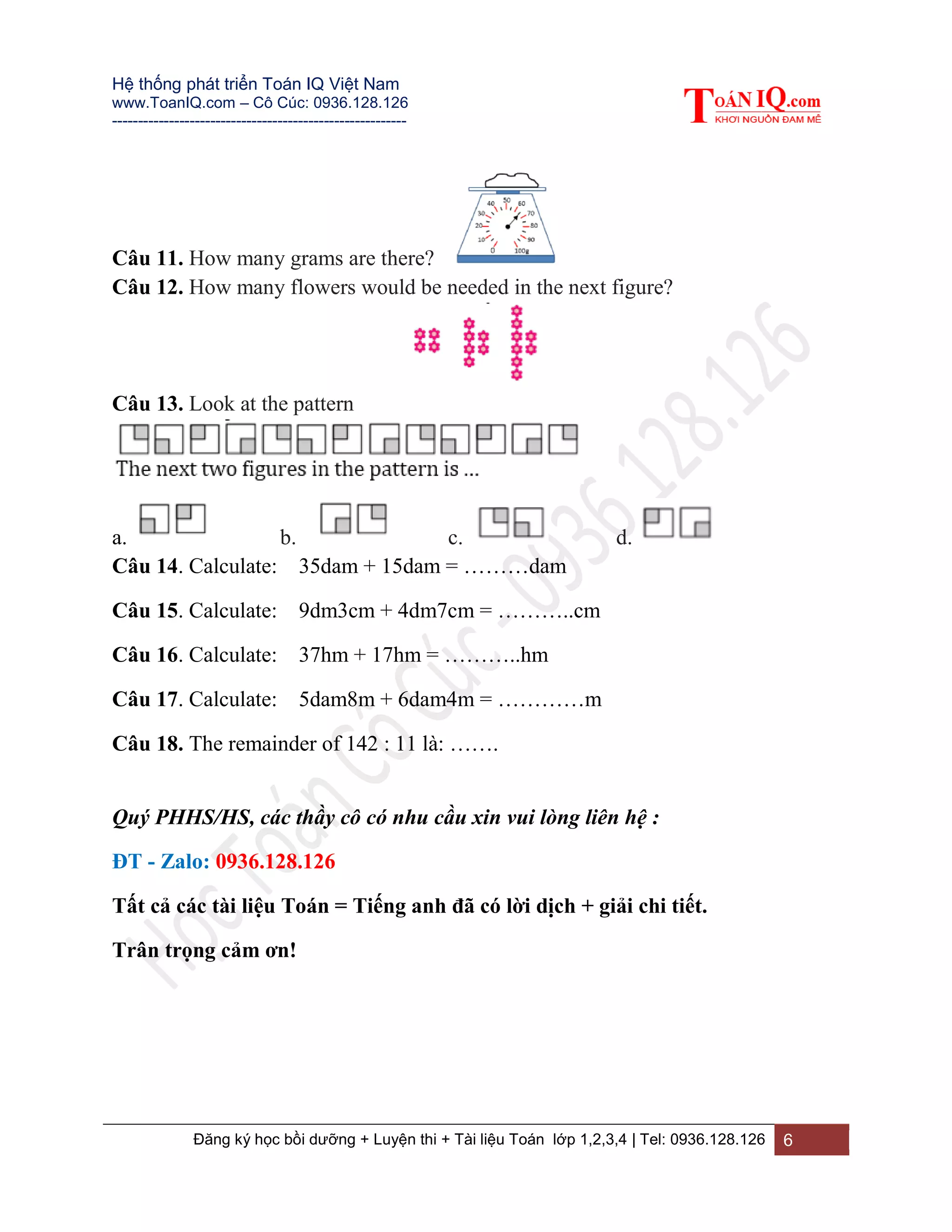 Toan tieng-anh-lop-1-2-3 | PDF