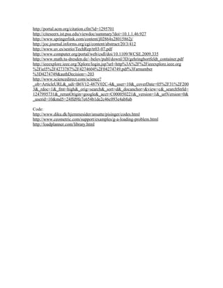 To Analyze Cargo Loading Optimization Algorithm | DOC