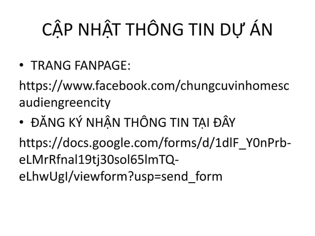 Toan bo thong tin ve du an vinhomes cau dien | PPT