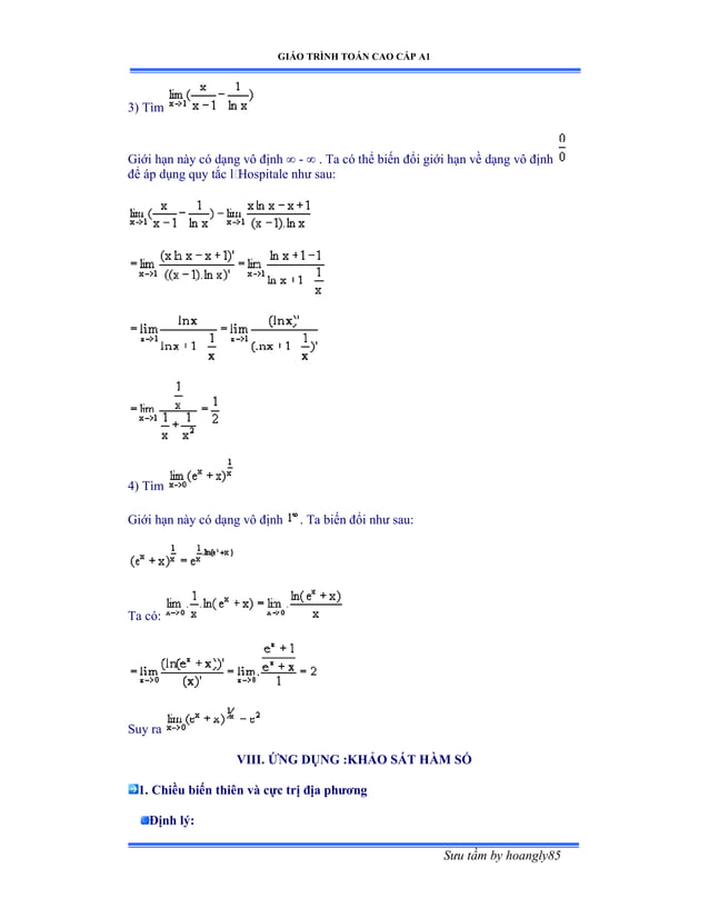 Toan Cao Cap A1 | PDF