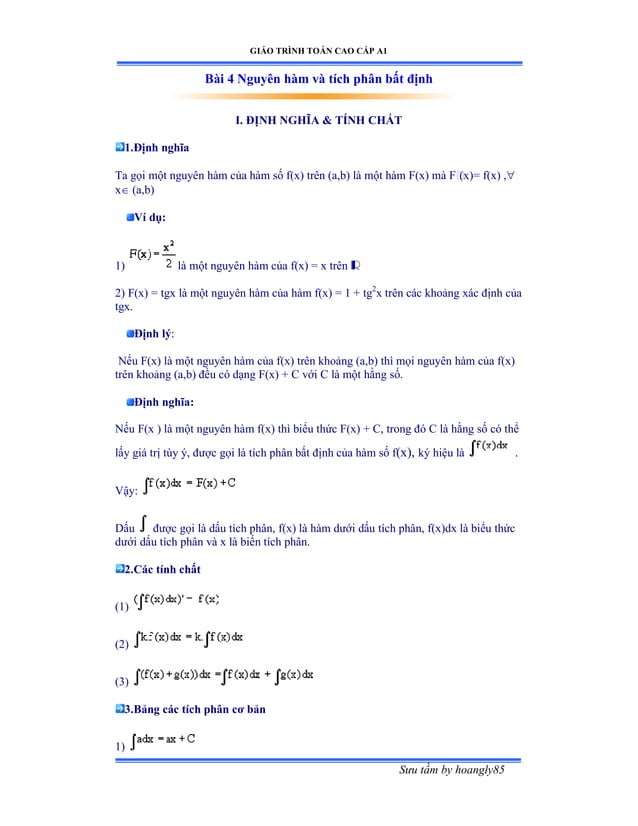 Toan cao cap a1 | PDF