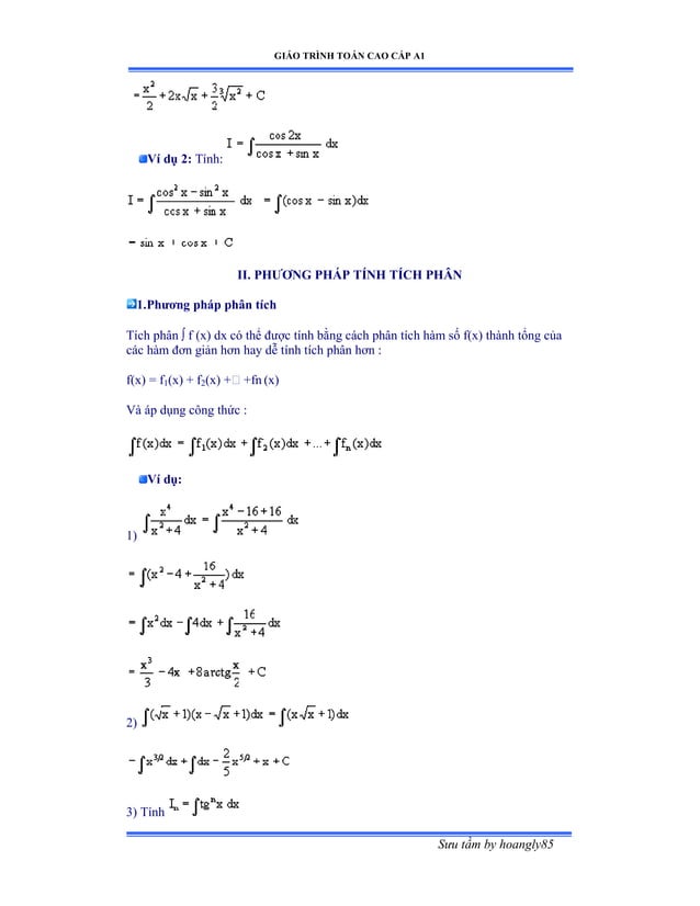 Toan cao cap a1 | PDF