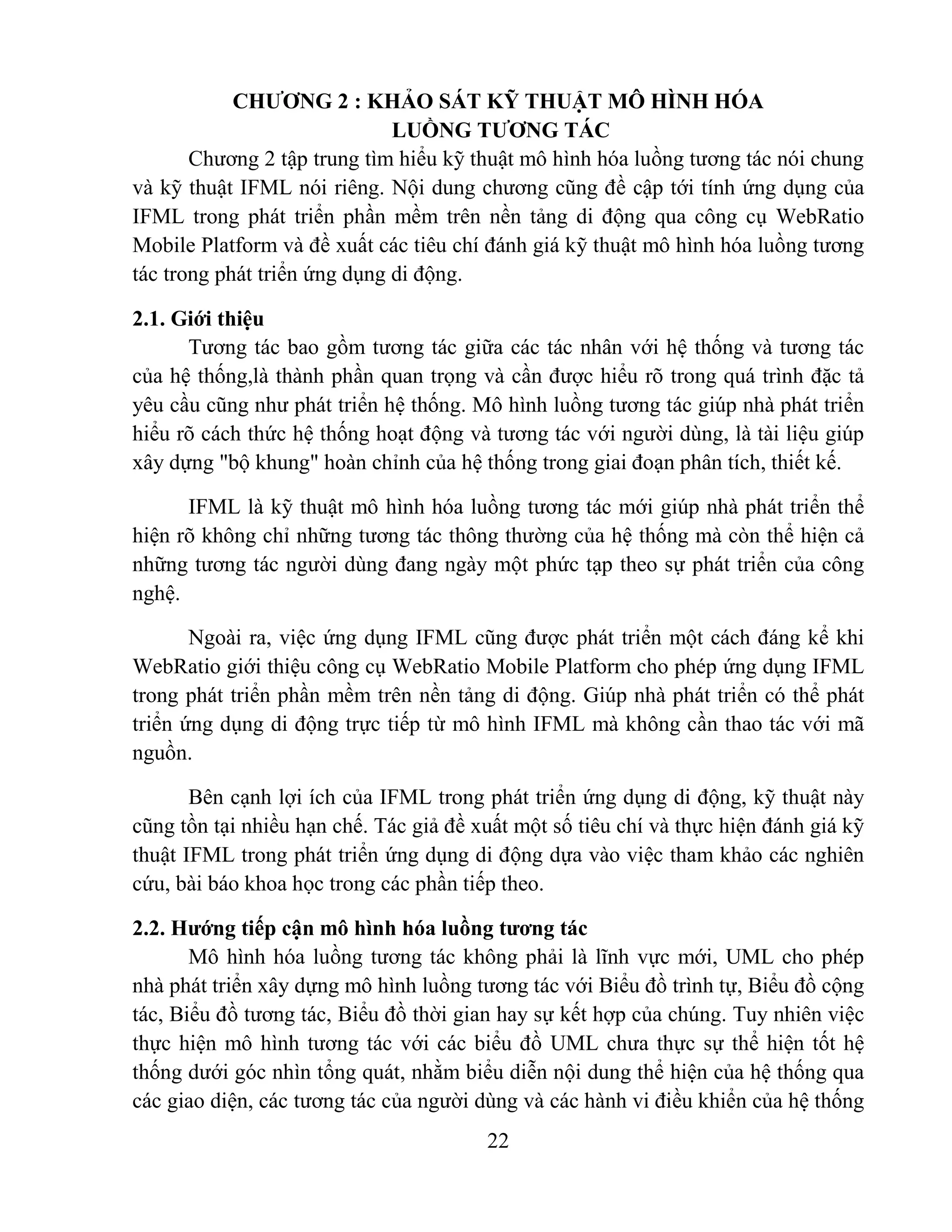 Kỹ thuật mô hình hóa luồng tương tác IFML trong ứng dụng di động | PDF