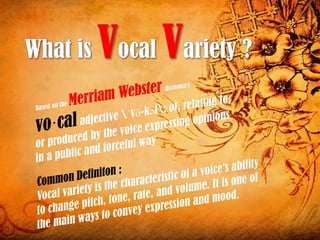 Vocal Variety - Toastmaster | PDF