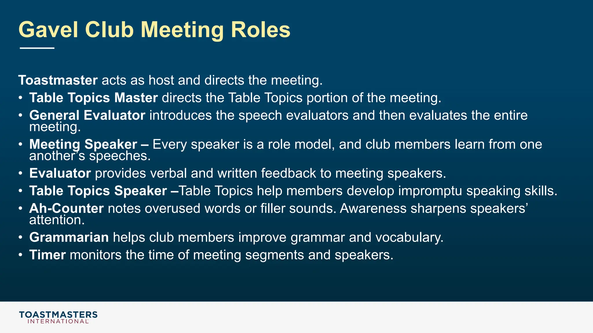 Toastmaster - Gavel Club.pptx